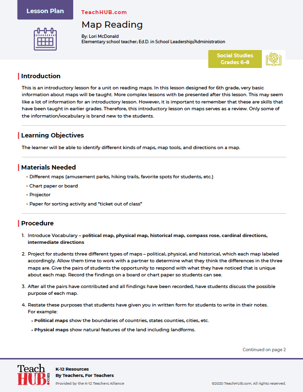 Map Reading - TeachHUB