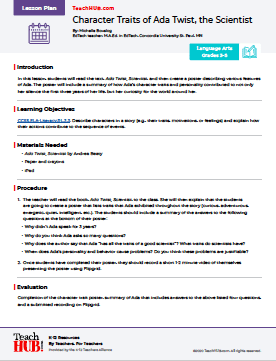 Character Traits of Ada Twist, the Scientist - TeachHUB
