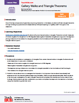 Gallery Walks and Triangle Theorems - TeachHUB