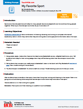 My Favorite Sport - TeachHUB