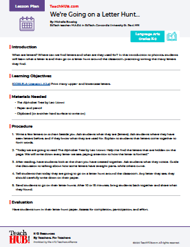 We’re Going on a Letter Hunt… - TeachHUB